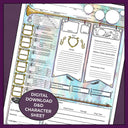 D&D 5e Bard Character Sheet, A Bards Adventure - Fillable PDF