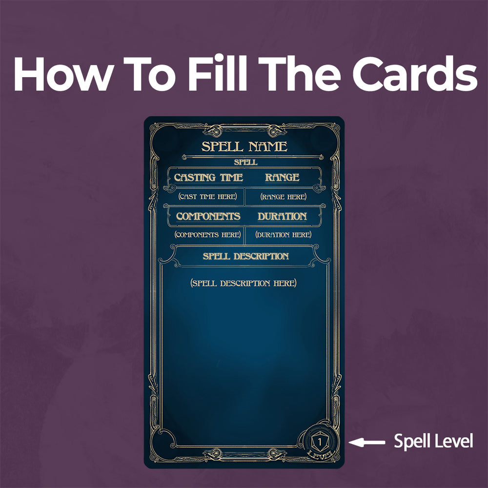 Artificer Spell Cards - D&D 5e Spell Cards - Fillable PDF