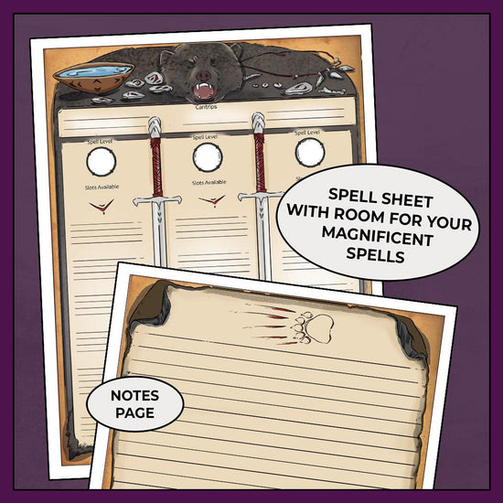 D&D 5e Barbarian Character Sheet, Barbarian Rage - Fillable PDF – Armor ...