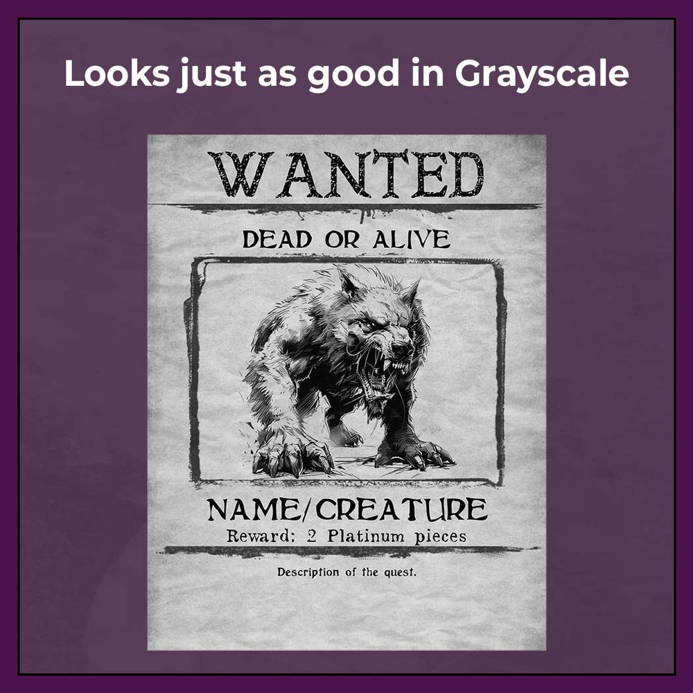 Bounty Posters for D&D - Fillable PDF