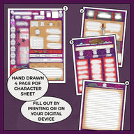 D&D 5e Rogue Character Sheet, Deceptive Rogue - Fillable PDF