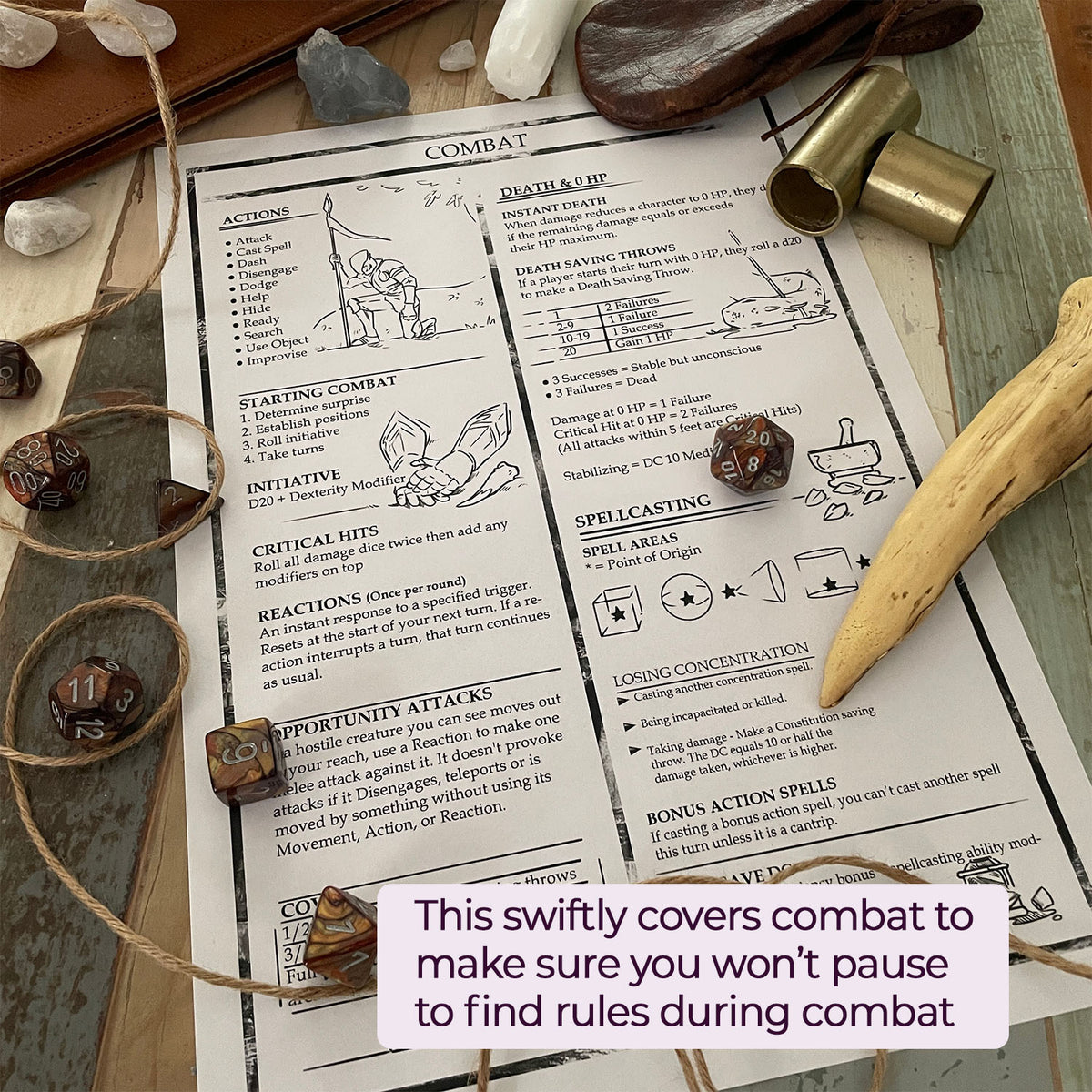 DM's Cheat Sheet | D&D 5th Edition Reference For DM's