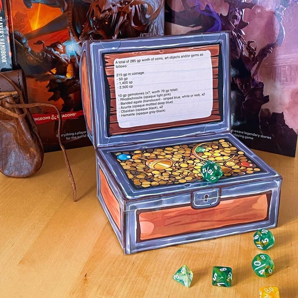 DnD 5e Loot & Mimic Chest - 3D Foldable, PDF Download