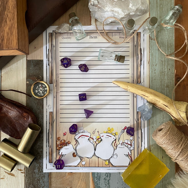 D&D Inventory Sheet | Fillable PDF