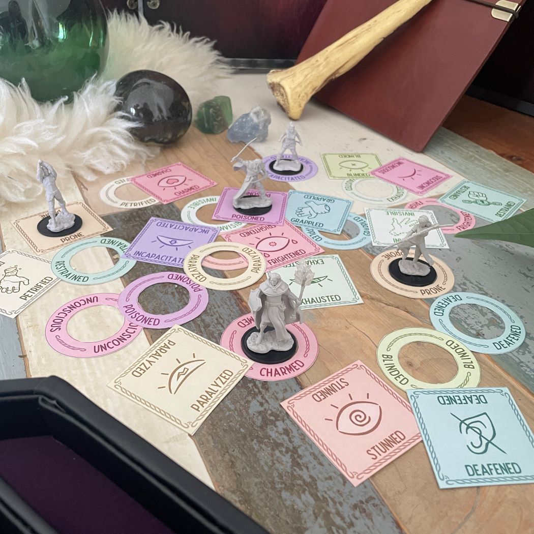 D&D Condition Rings & Tokens | Printable PDF