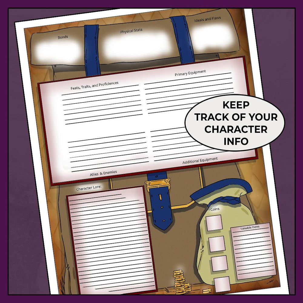 D&D 5e Fighter Character Sheet, Indomitable - Fillable PDF