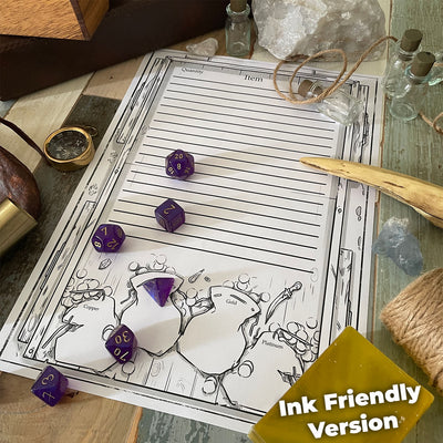 D&D Inventory Sheet | Fillable PDF