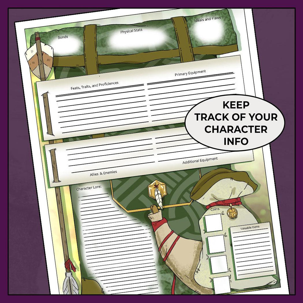 D&D 5e Ranger Character Sheet, Lone Ranger - Fillable PDF – Armor Class