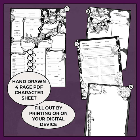 D&D 5e Character Sheet, Mad Artificer's Lab - Fillable PDF – Armor Class