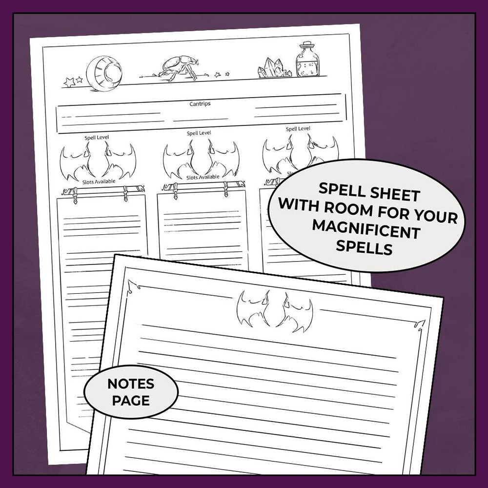 Otherworldly Warlock, Colorless - DnD 5e Warlock Character Sheet, Form ...