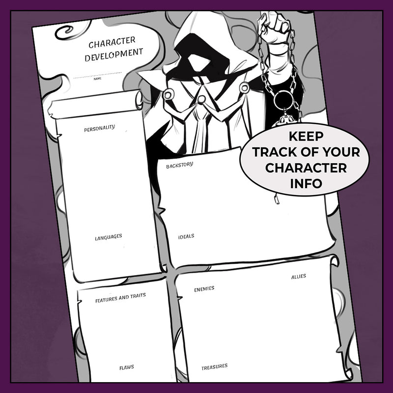 D&D 5e Cleric Character Sheet, Seraphic Cleric - Fillable PDF