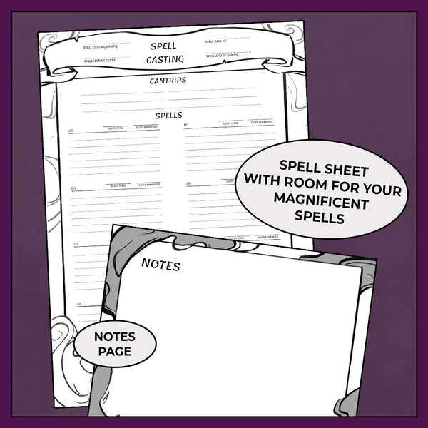 D&D 5e Cleric Character Sheet, Seraphic Cleric - Fillable PDF