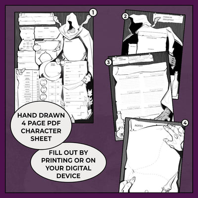 D&D 5e Rogue Character Sheet, Stealthy Rogue - Fillable PDF