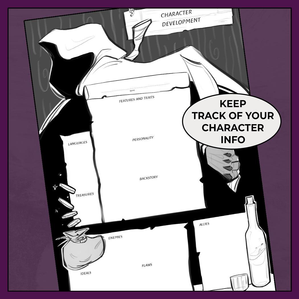 D&D 5e Rogue Character Sheet, Stealthy Rogue - Fillable PDF – Armor Class