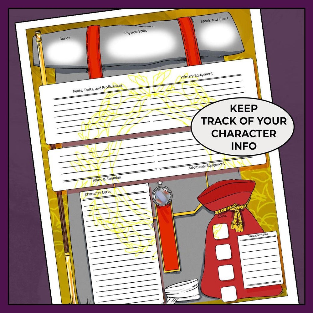 D&D 5e Monk Character Sheet, Unarmed Monk - Fillable PDF