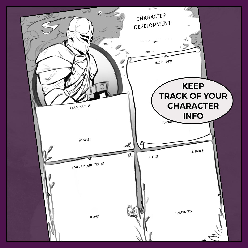 D&D 5e Fighter Character Sheet, Vanguard - Fillable PDF – Armor Class