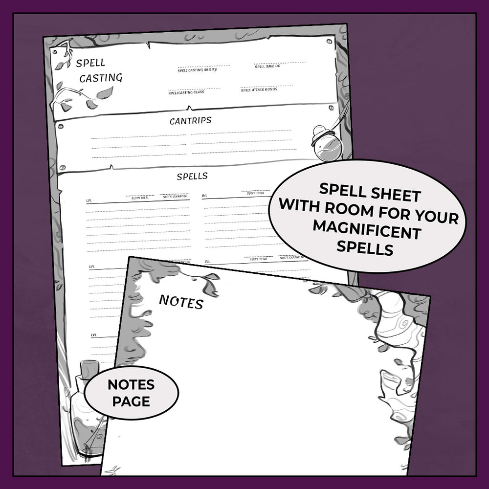 D&D 5e Fighter Character Sheet, Vanguard - Fillable PDF