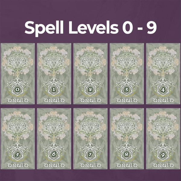 Druid Spell Cards - D&D 5e Spell Cards - Fillable PDF