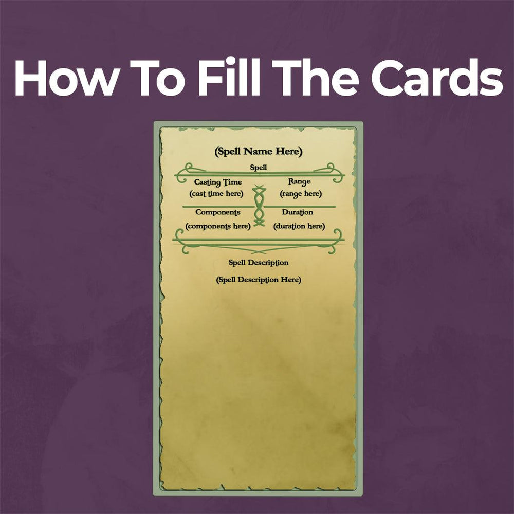 Druid Spell Cards - D&D 5e Spell Cards - Fillable PDF