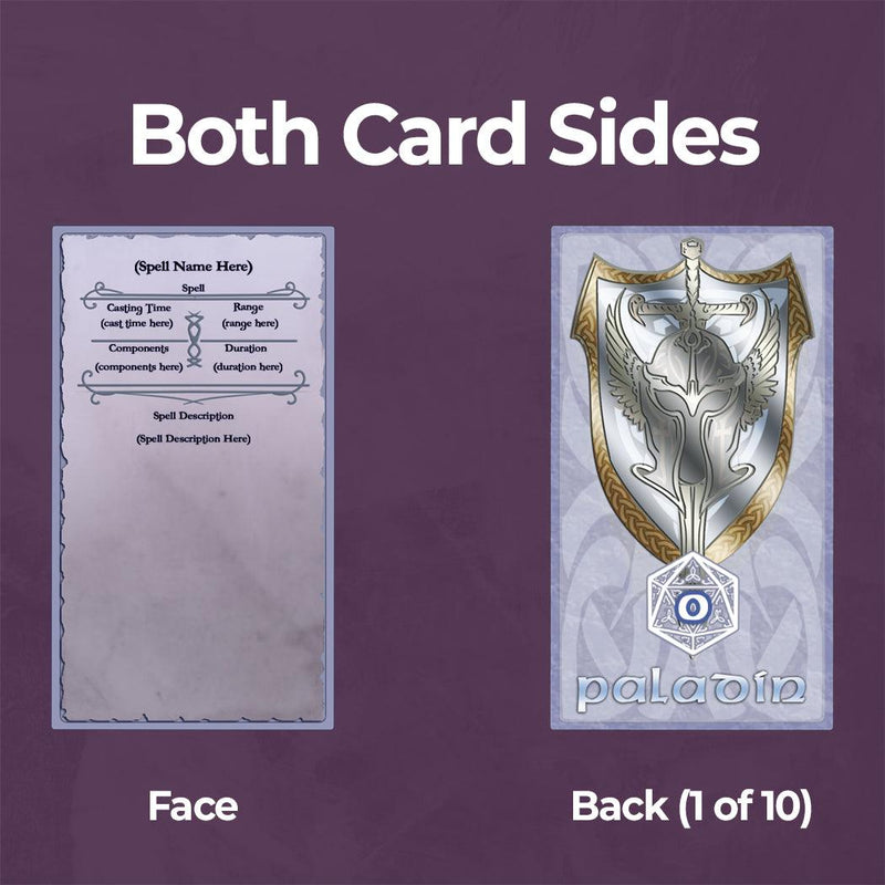 Paladin Spell Cards - D&D 5e Spell Cards - Fillable PDF
