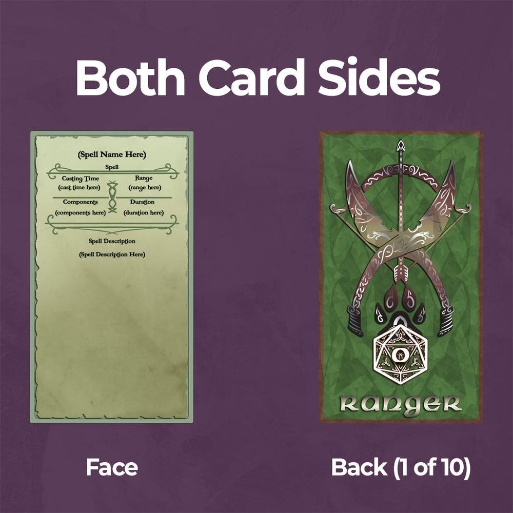 Ranger Spell Cards - D&D 5e Spell Cards - Fillable PDF