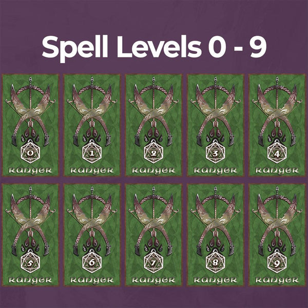 Ranger Spell Cards - D&D 5e Spell Cards - Fillable PDF