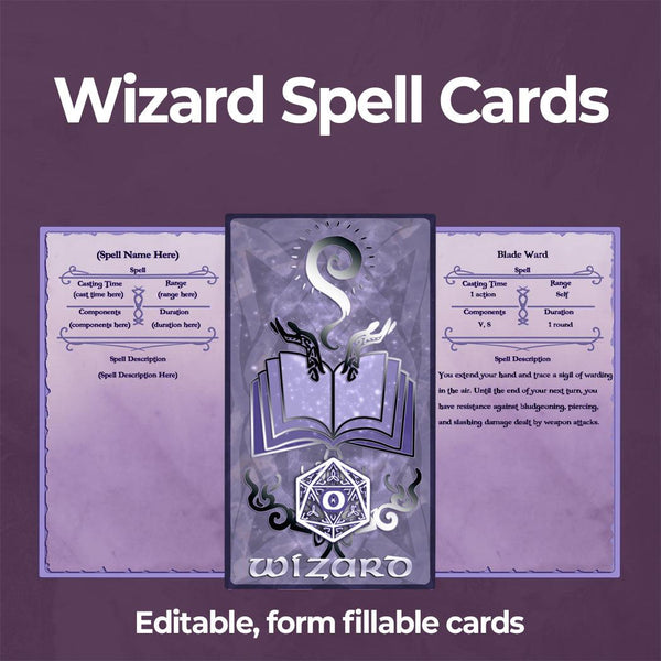 Wizard101 Blank Spell Cards