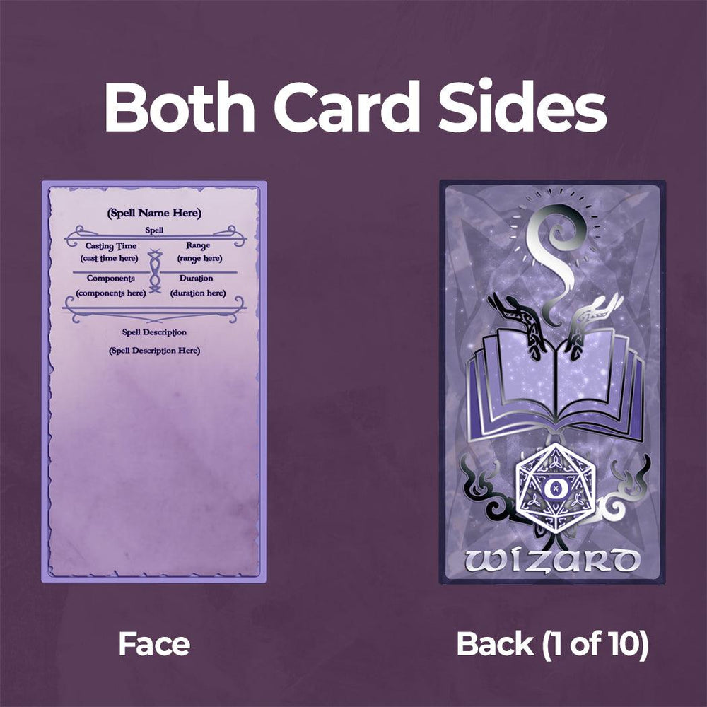 Wizard Spell Cards - D&D 5e Spell Cards - Fillable PDF